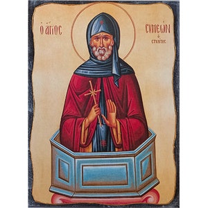 Saint Simeon Stylite Orthodox Icon, Simeon Stylites the Elder, Pillar ...