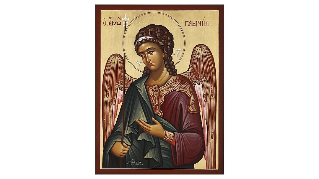 Saint Gabriel Icon, Archangel Gabriel, Man of God, God is Mighty, Greek ...