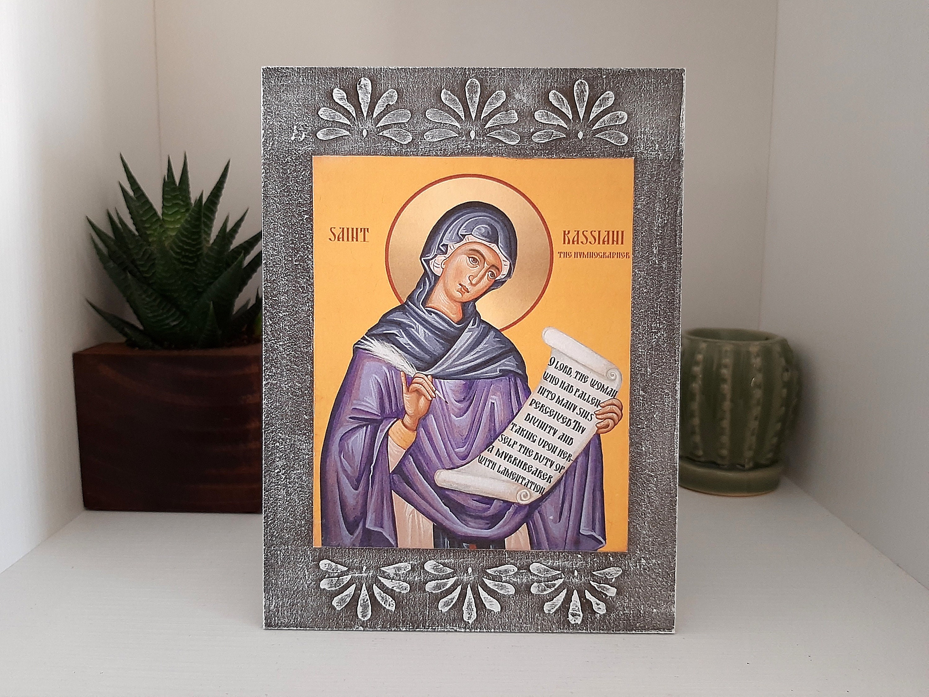 Saint Kassiani Icon, St Cassie Orthodox Art, St Kassi Prayer Corner ...