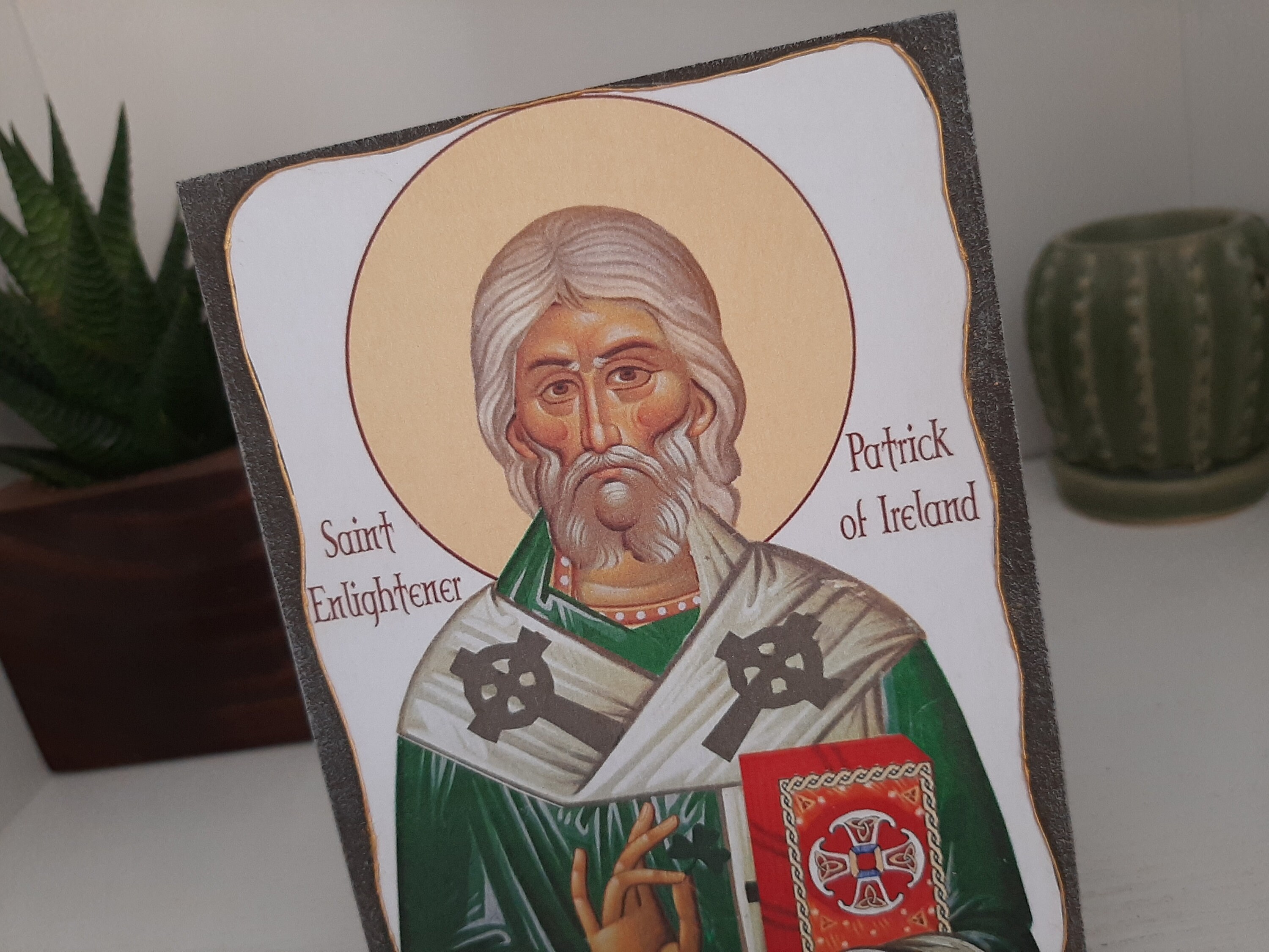 Saint Patrick Icon Apostle of Ireland Patron Saint of - Etsy UK