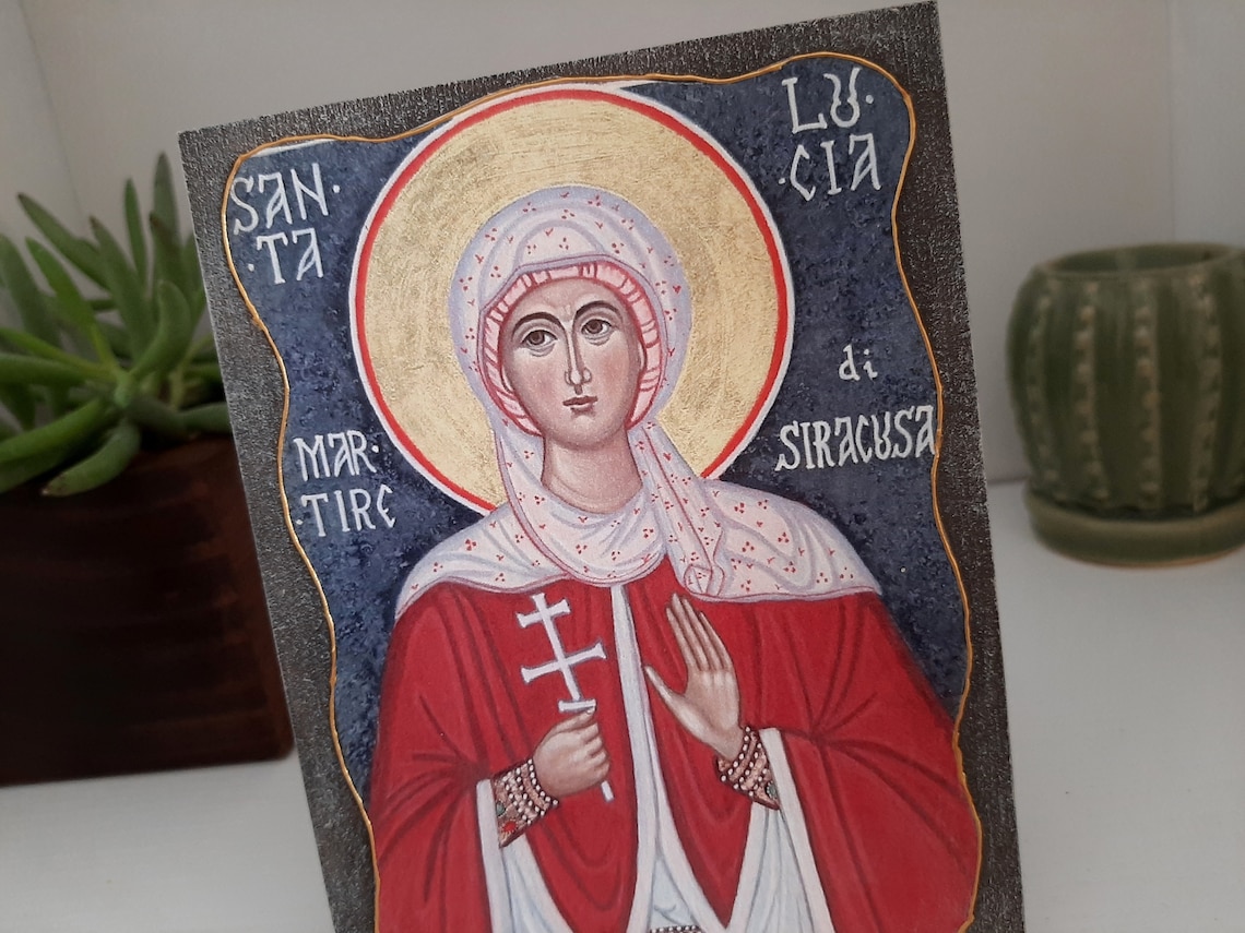 Saint Lucia of Syracuse icon Saint Lucy of Syracuse Virgin | Etsy