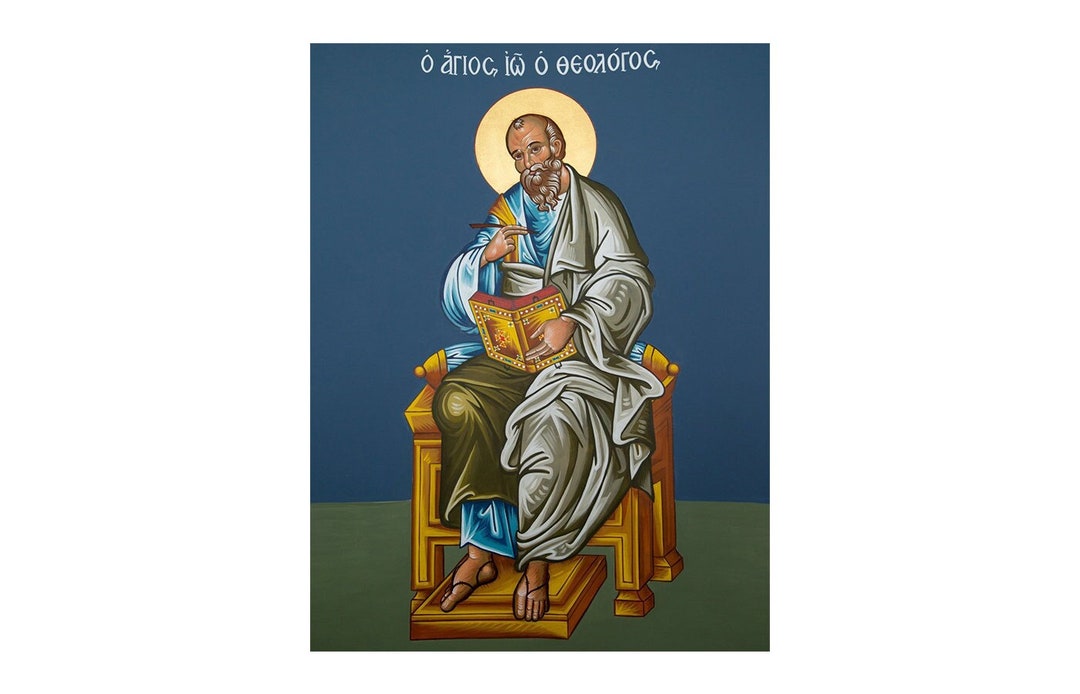 Saint John the Theologian Orthodox Icon, St John the Evangelist ...
