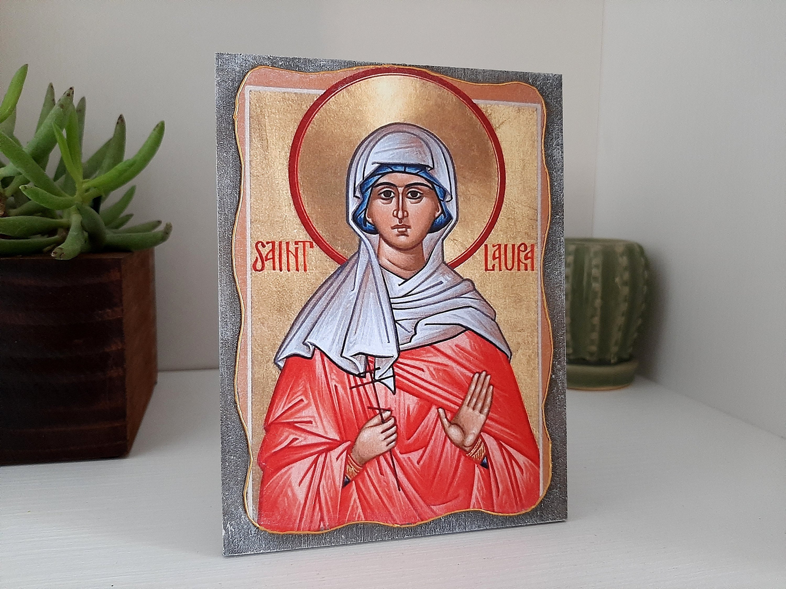 Heilige Laura van Cordoba, St. Laura katholieke iconografie, orthodox ...