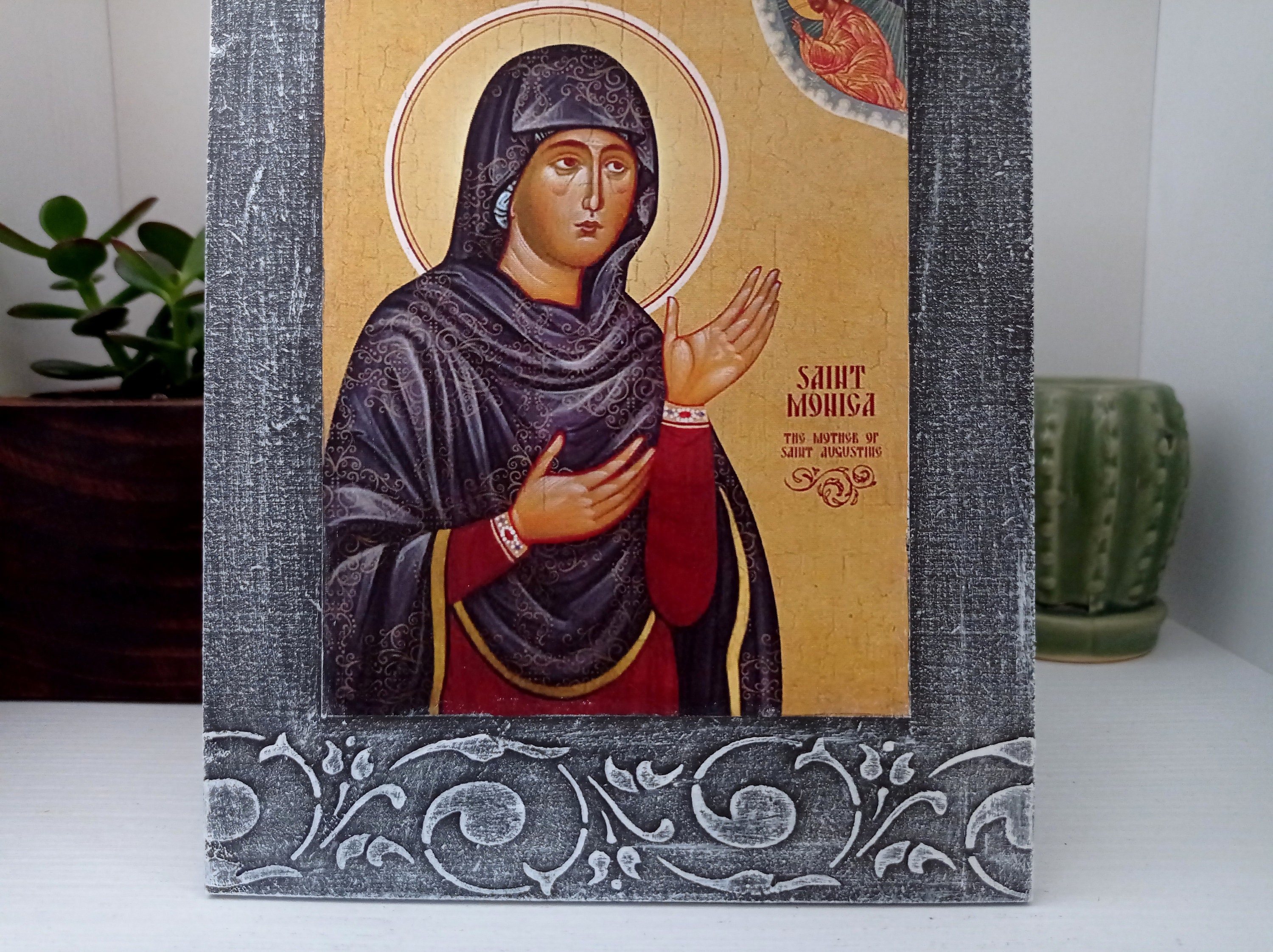 Saint Monica of Hippo Icon, Roman Catholic Art, Religious Home Decor ...