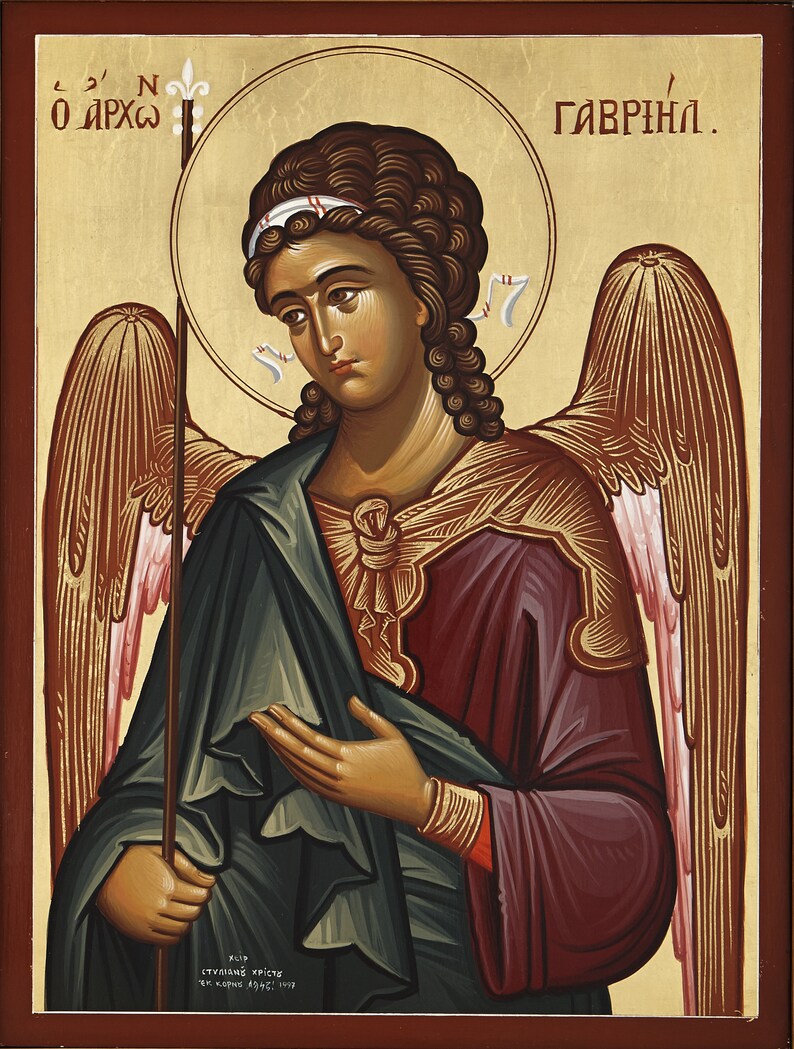 Saint Gabriel Icon Archangel Gabriel Man of God God is | Etsy