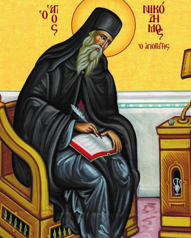 Saint Nikodimos Orthodox Icon Saint Nicodemus the Hagiorite | Etsy