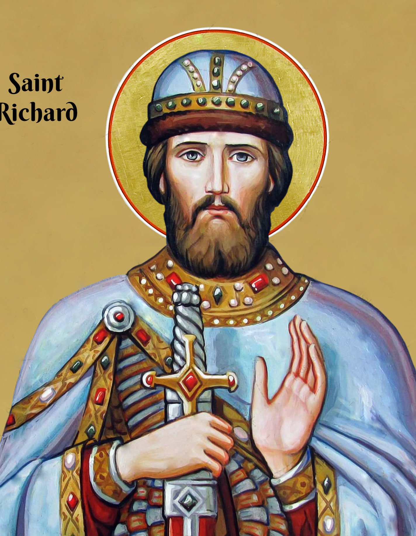 Saint Richard Icon Saint Richard the King of Wessex Richard - Etsy UK