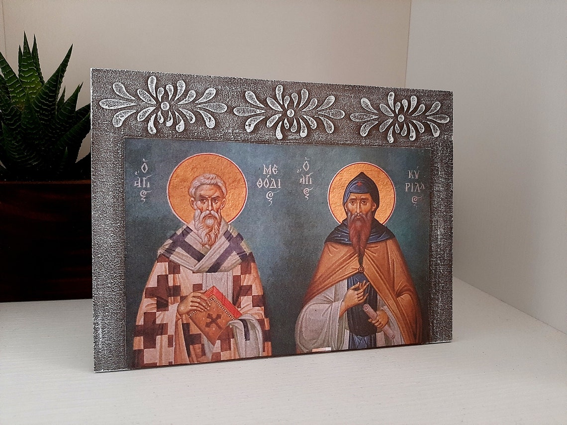 Saint Cyril and Saint Methodius Orthodox Icon Eastern - Etsy