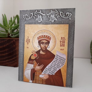 Saint Justinian the Great Orthodox Icon, Saint Justin, Eastern Roman ...