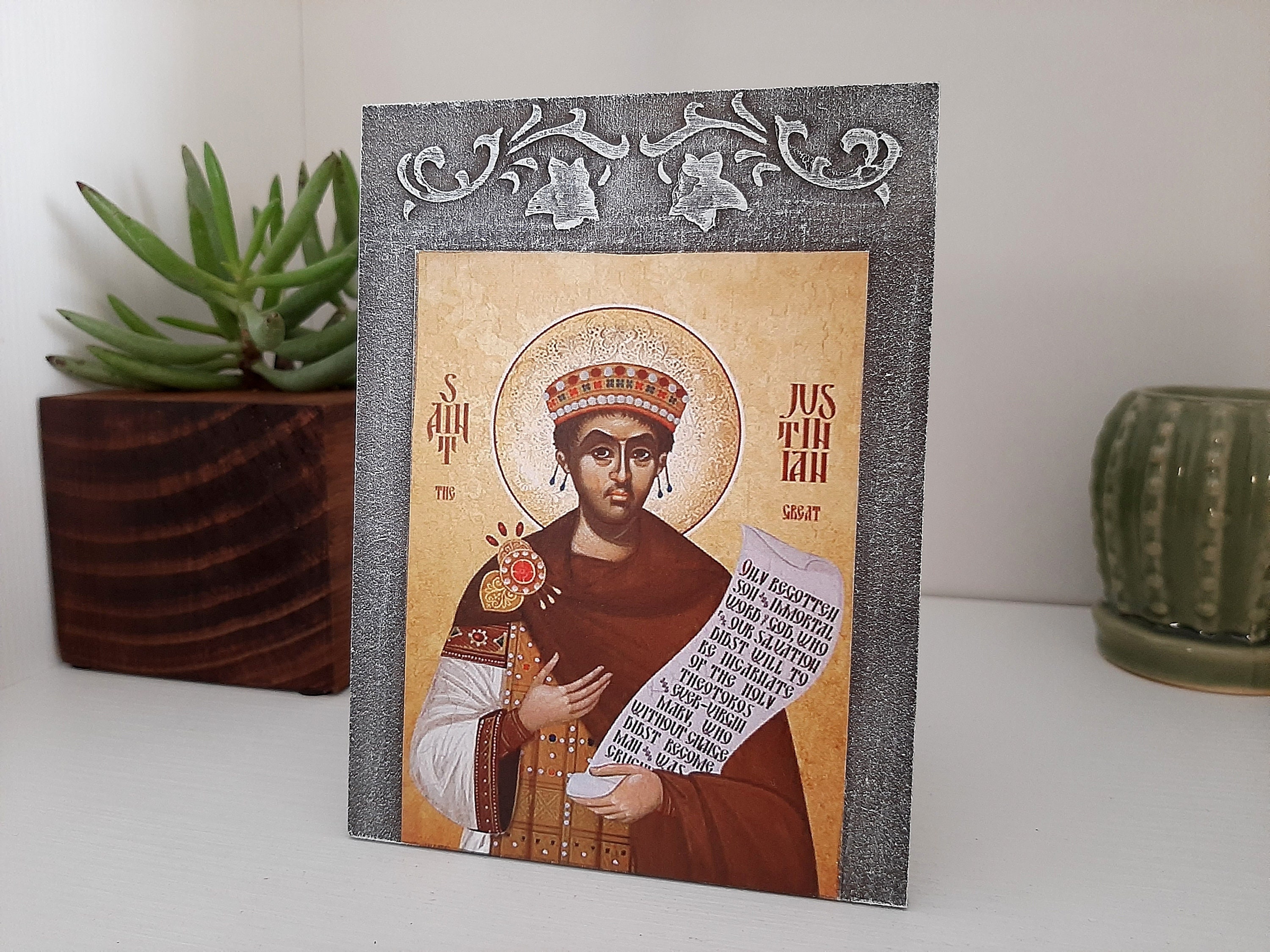 Saint Justinian The Great Orthodox Icon Saint Justin Eastern | Etsy