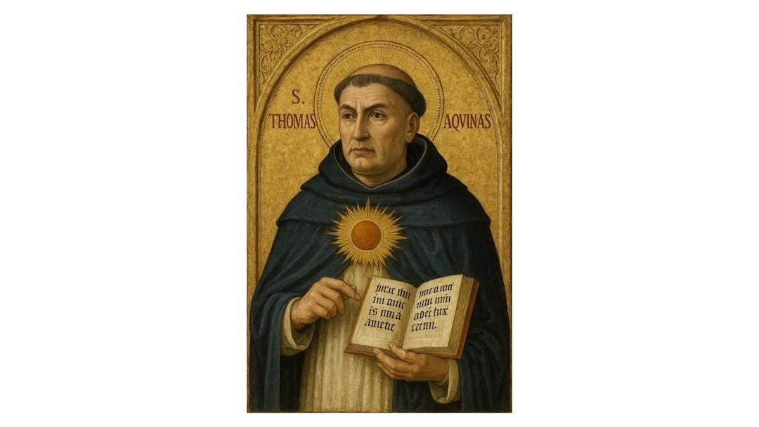 Saint Thomas Aquinas Icon, Handmade Catholic Icon of Saint Thomas ...