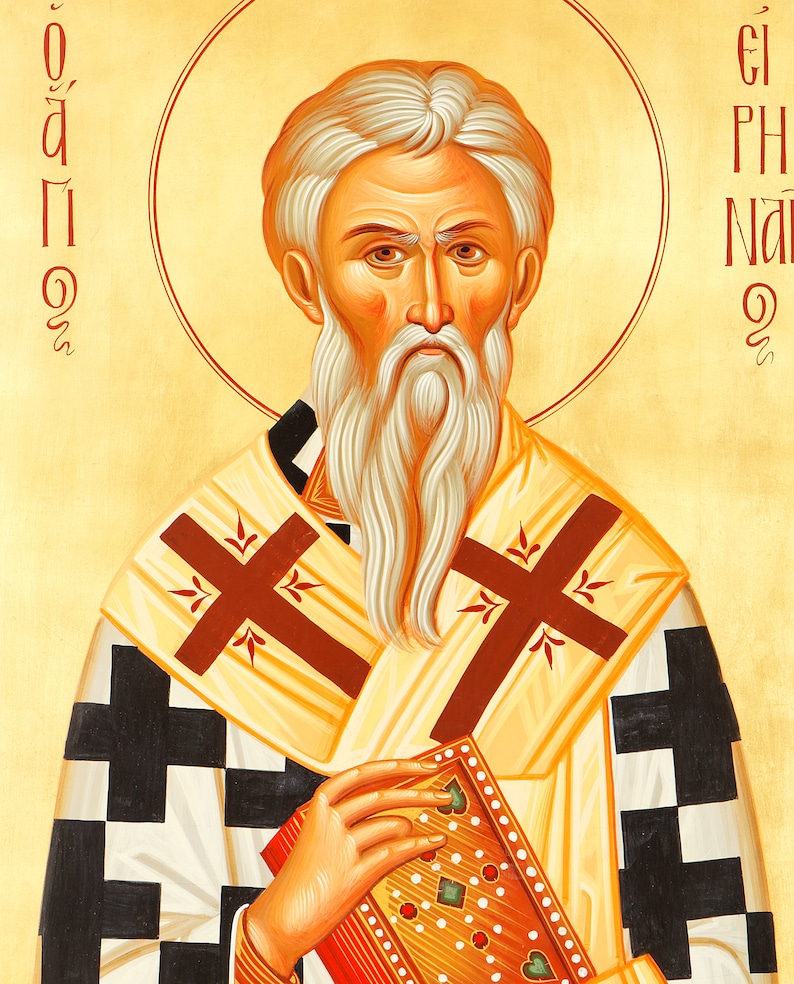 Saint Irenaeus Orthodox Icon Saint Artwork Bishop Irenaeus - Etsy UK