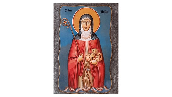 Saint Hilda Orthodox icon St Hilda of Whitby Saint Hild of | Etsy