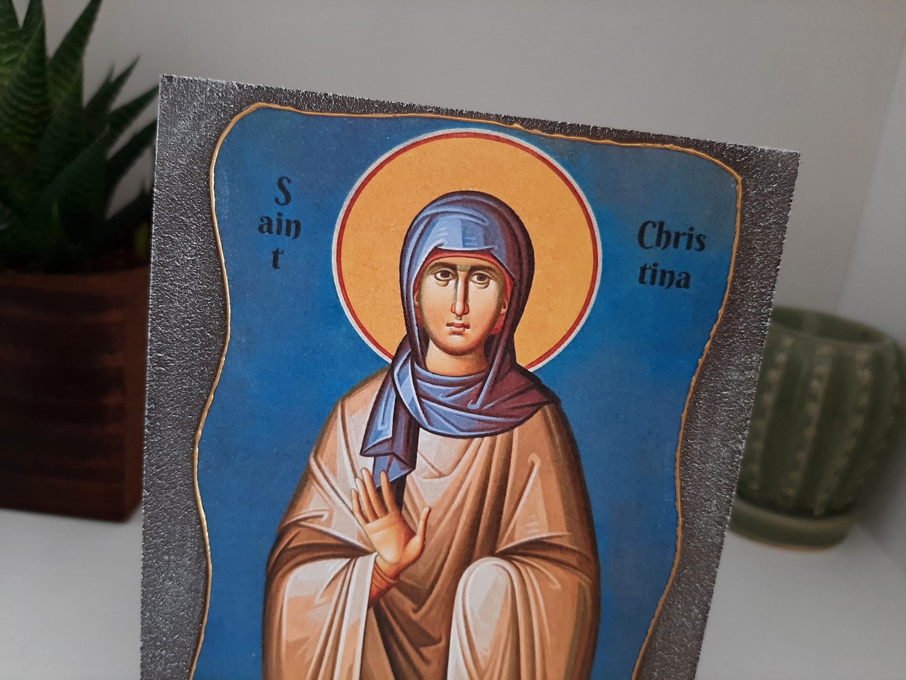 Saint Christina the Martyr Icon Saint Christina of Tyre St - Etsy