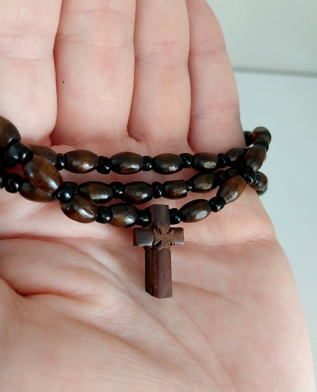 Wooden Christian Prayer Rope, Wood Beaded Rosary, Chotki, Wooden Rosary ...