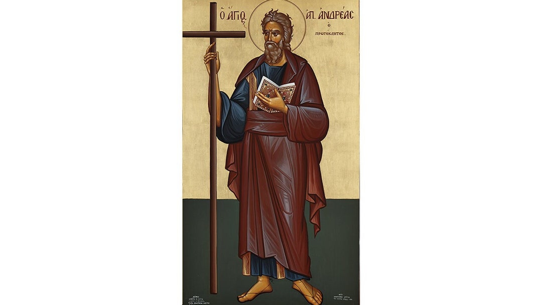 Orthodox Icon Saint Andrew the Apostle, Apostle Andrew, Greek Orthodox ...