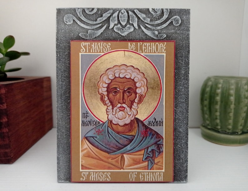 Saint Moses the Ethiopian St Moses the Black Orthodox Icon | Etsy