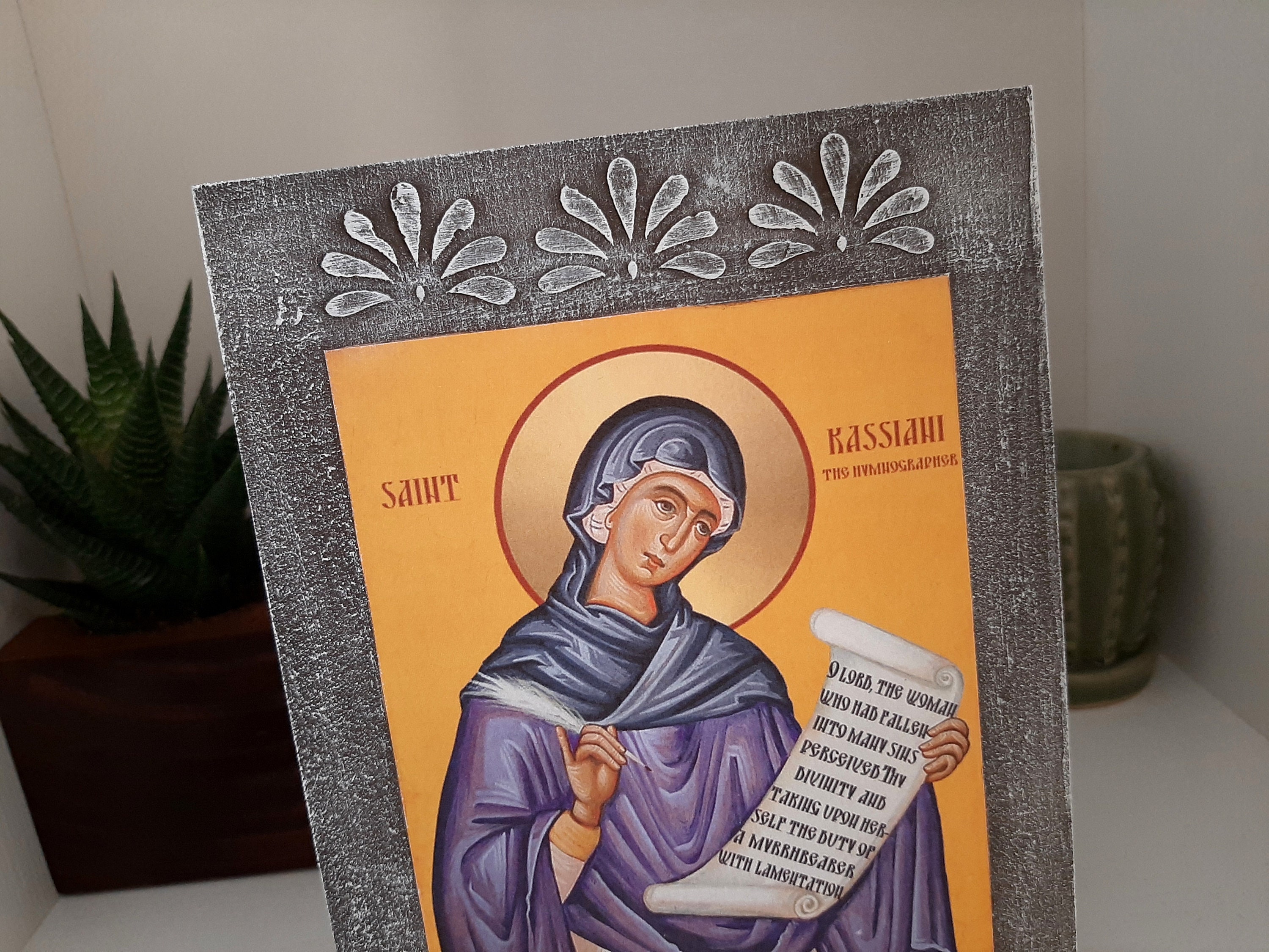 Saint Kassiani Icon, St Cassie Orthodox Art, St Kassi Prayer Corner ...