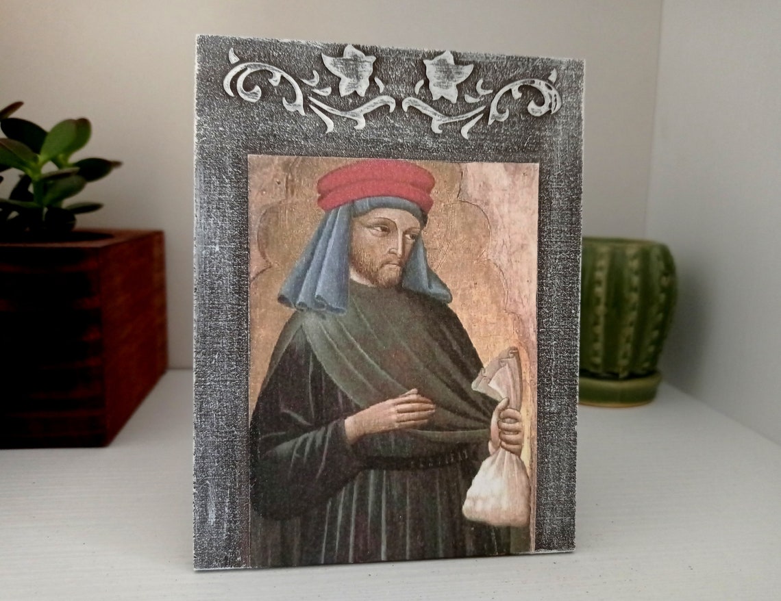 Saint Homobonus Icon Sant Omobono Sankt Gutmann Patron Saint Of