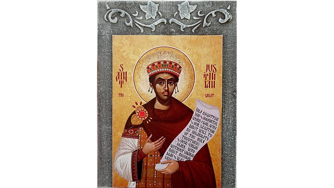 Saint Justinian the Great Orthodox Icon, Saint Justin, Eastern Roman ...