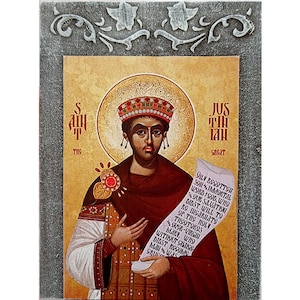 Saint Justinian the Great Orthodox Icon, Saint Justin, Eastern Roman ...