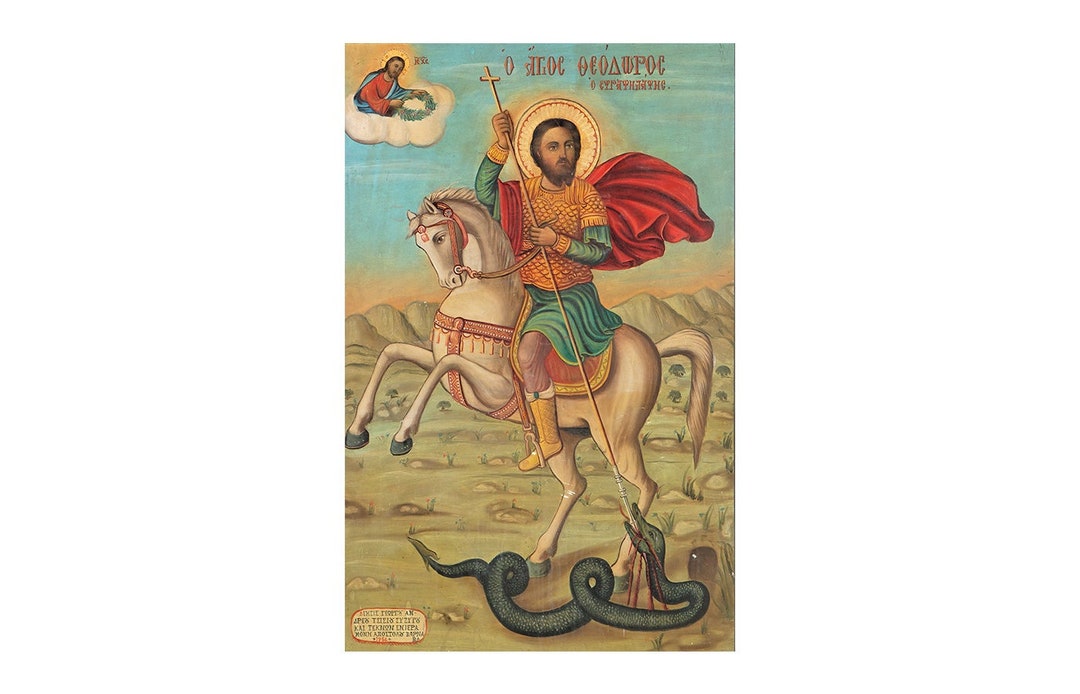Saint Theodore Stratelates Orthodox Icon, Theodore the General, Warrior ...