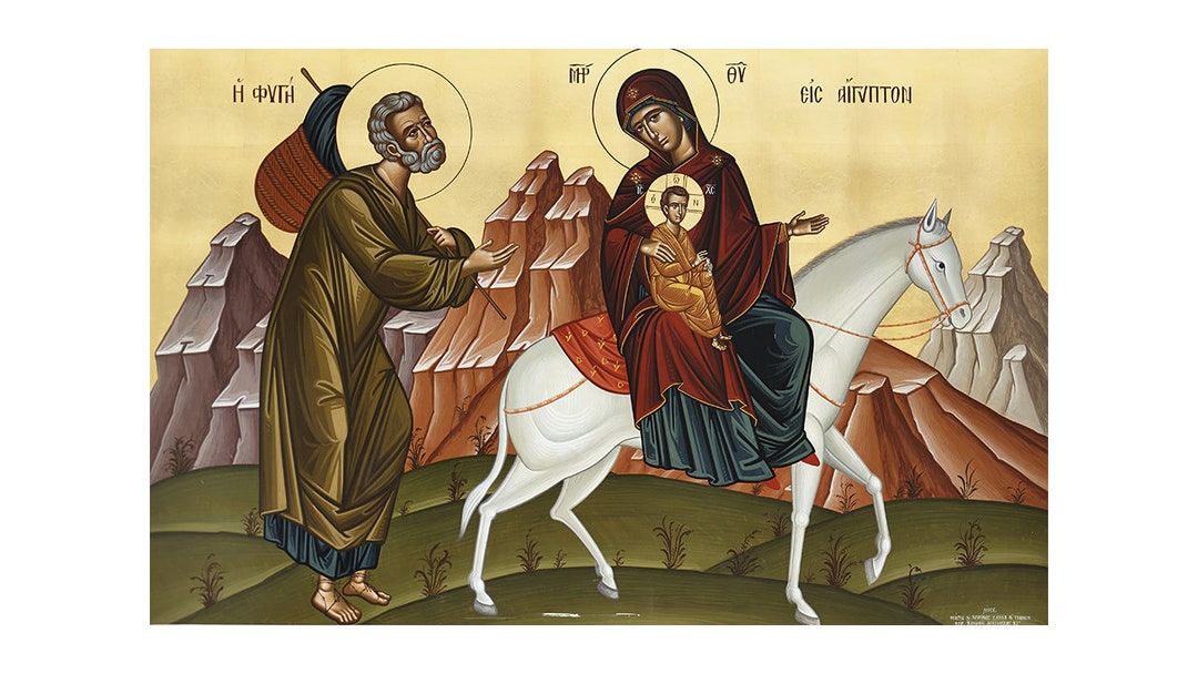 The Flight Into Egypt Icon the Entrance of the Lord Christ - Etsy Israel