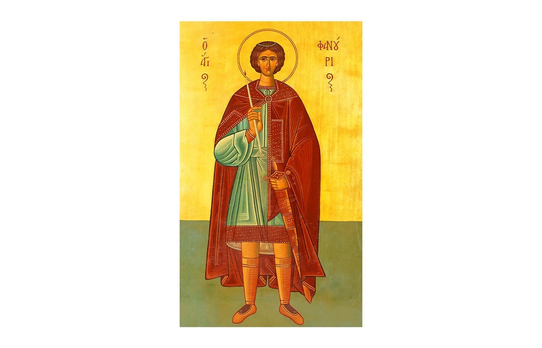 Saint Phanourios Wood Icon, Saint Fanourios Traditional Prayer Icon, St ...