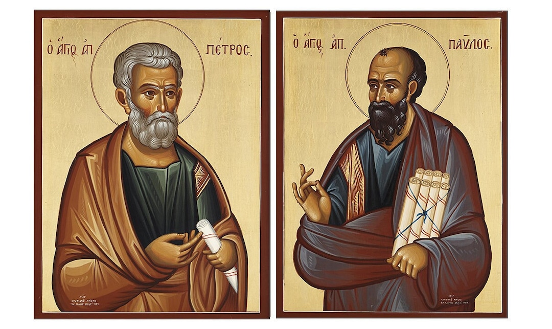 Set Icons Saint Peter and Saint Paul, Saint Peter the Apostle, Apostle ...