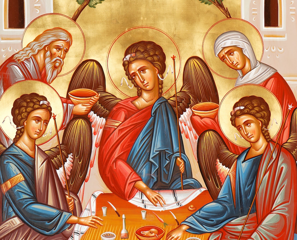 Holy Trinity Framed Print Holy Trinity Icon Hospitality - Etsy