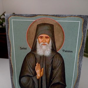 Saint Paisios of Mount Athos, Elder Paisios Icon, Greek Orthodox Saints ...