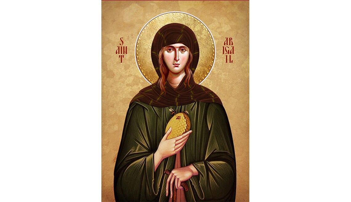 Saint Abigail Icon Saint Gobnait Saint Deborah St Abigail - Etsy