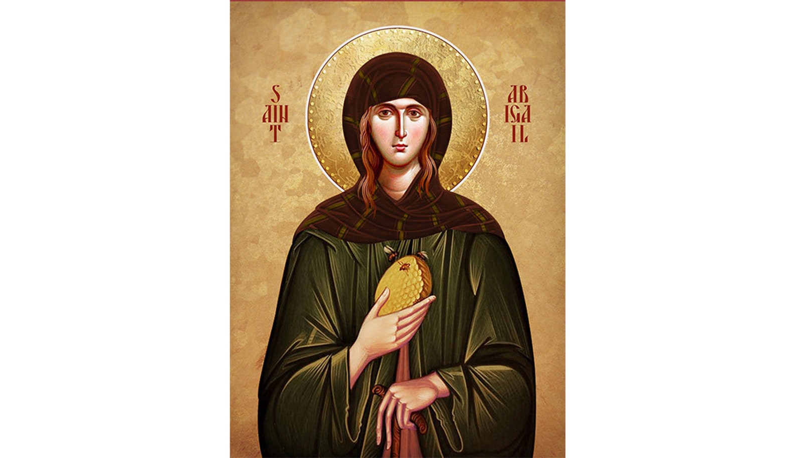 Saint Abigail Icon Saint Gobnait Saint Deborah St Abigail - Etsy