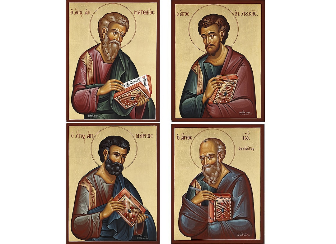 Four Evangelists Set of 4 Greek Orthodox Icons of Apostles - Etsy