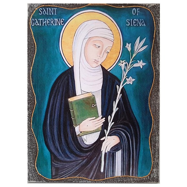 Catholic Saint Catherine of Siena Wall Art - Etsy