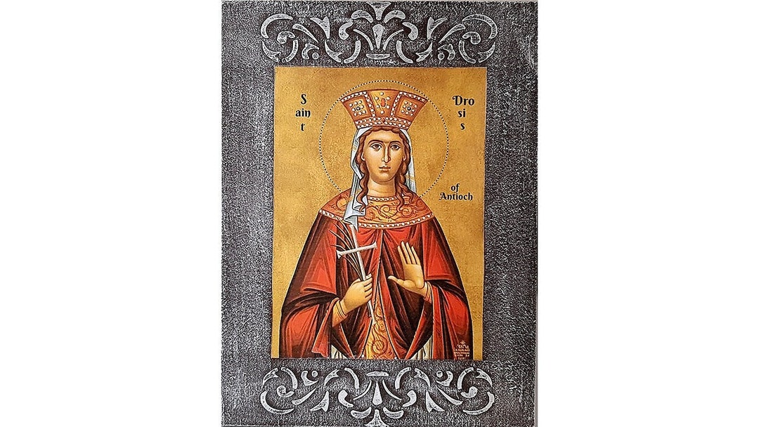 Saint Drosis Orthodox Icon, Saint Drosis of Antioch, Saint Drosida ...