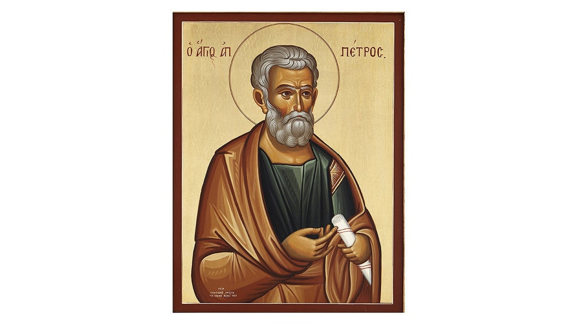 Saint Peter the Apostle Icon, Early Christian Church Art, Simon Peter ...