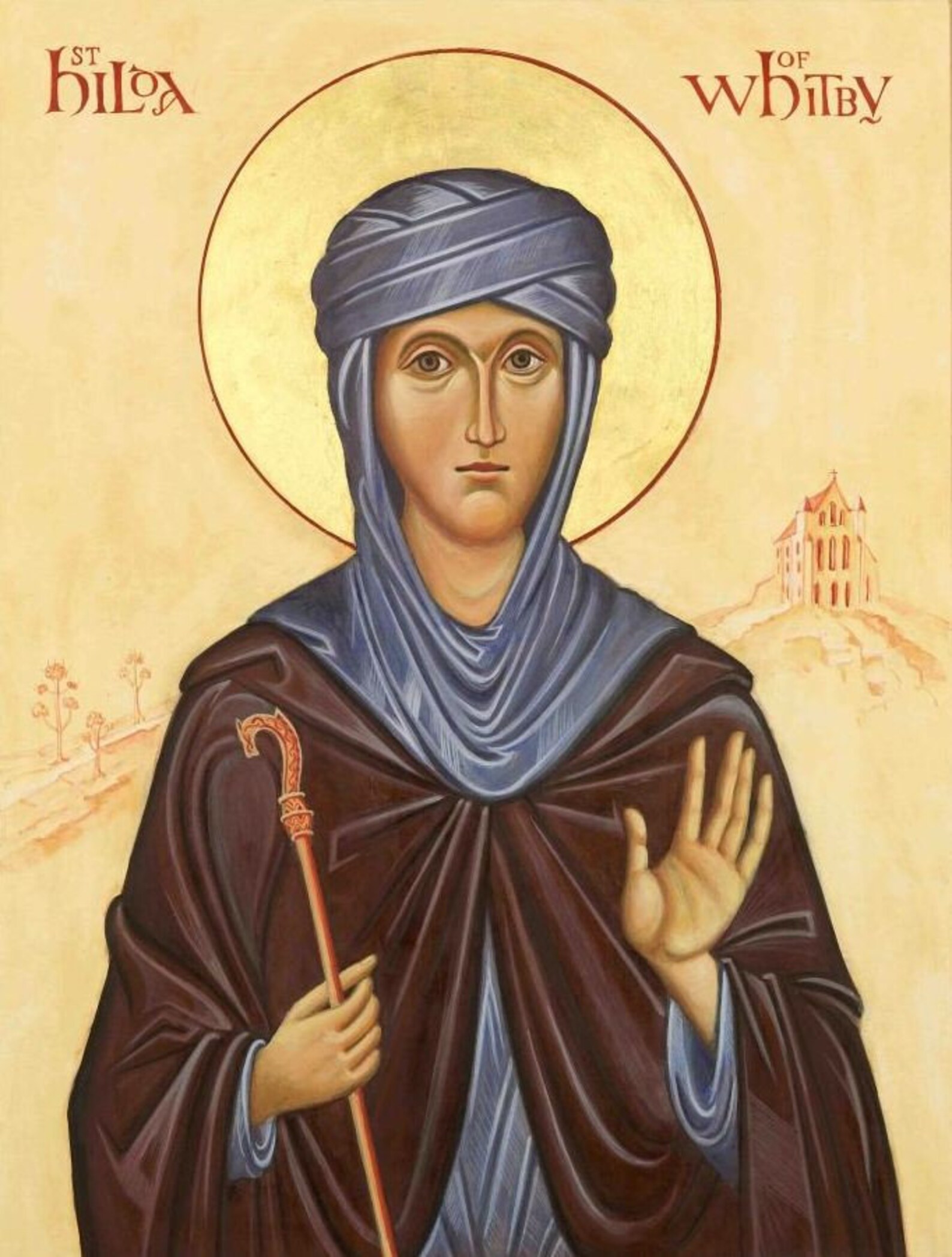 Saint Hilda of Whitby Saint Hilda Icon St Hild of Whitby | Etsy