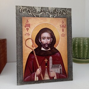 Saint Senan icon St Senan of Scattery Island Senan mac | Etsy