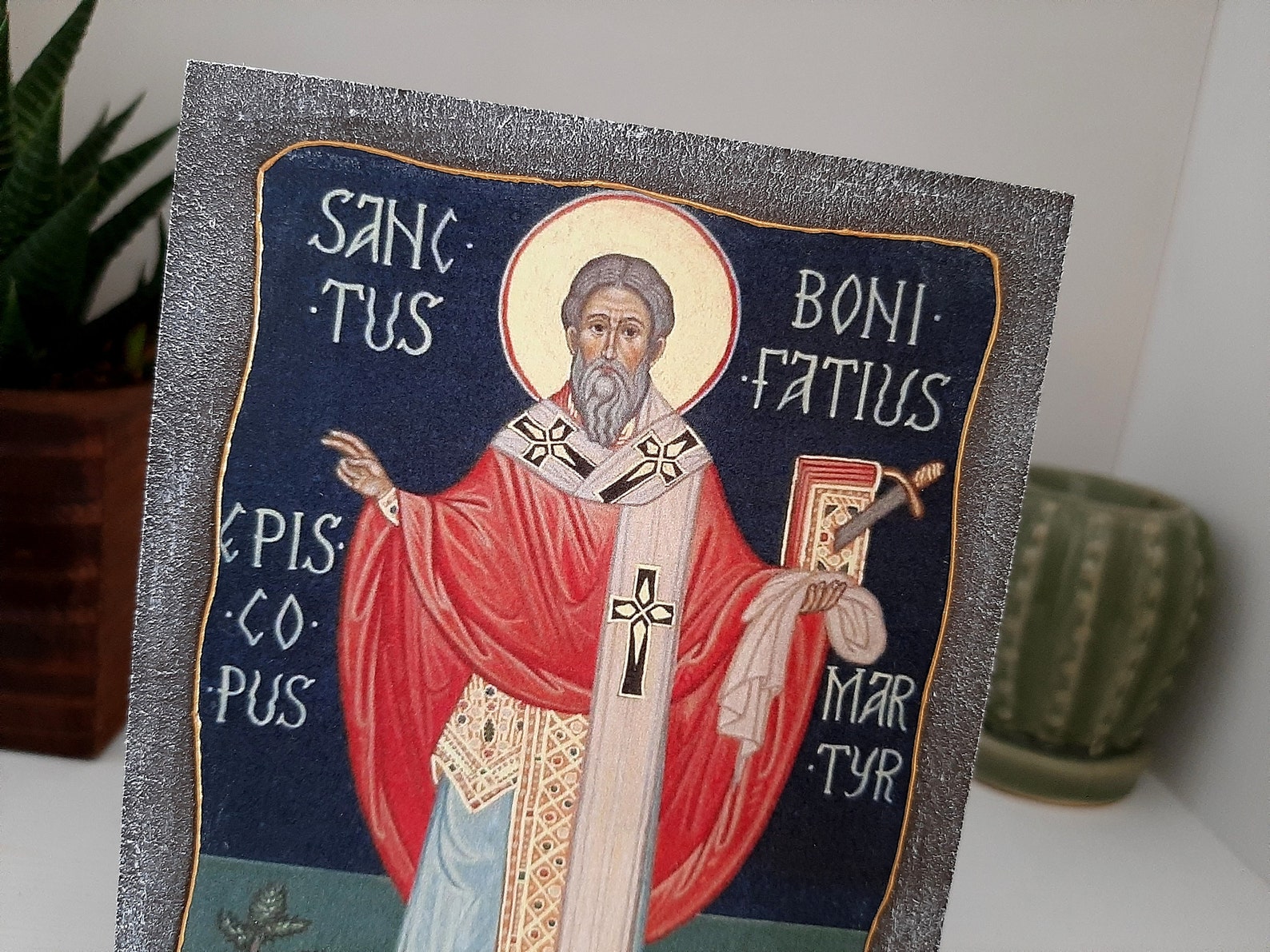 Saint Boniface Saint Bonifatius icon Saint Boniface de | Etsy