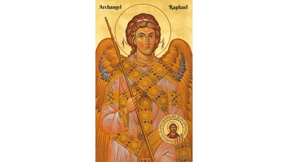 Archangel Raphael Icon Orthodox Icon Saint Raphael Saint | Etsy
