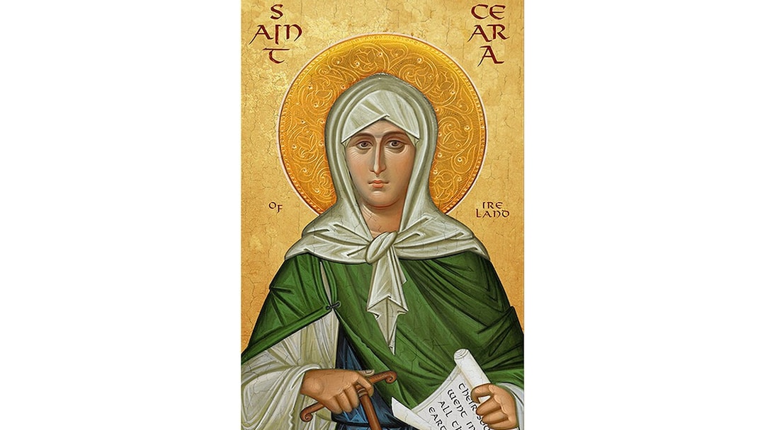 Saint Cera of Kilkeary, Saint Ceara of Ireland Icon, St Ciera Icon, St ...
