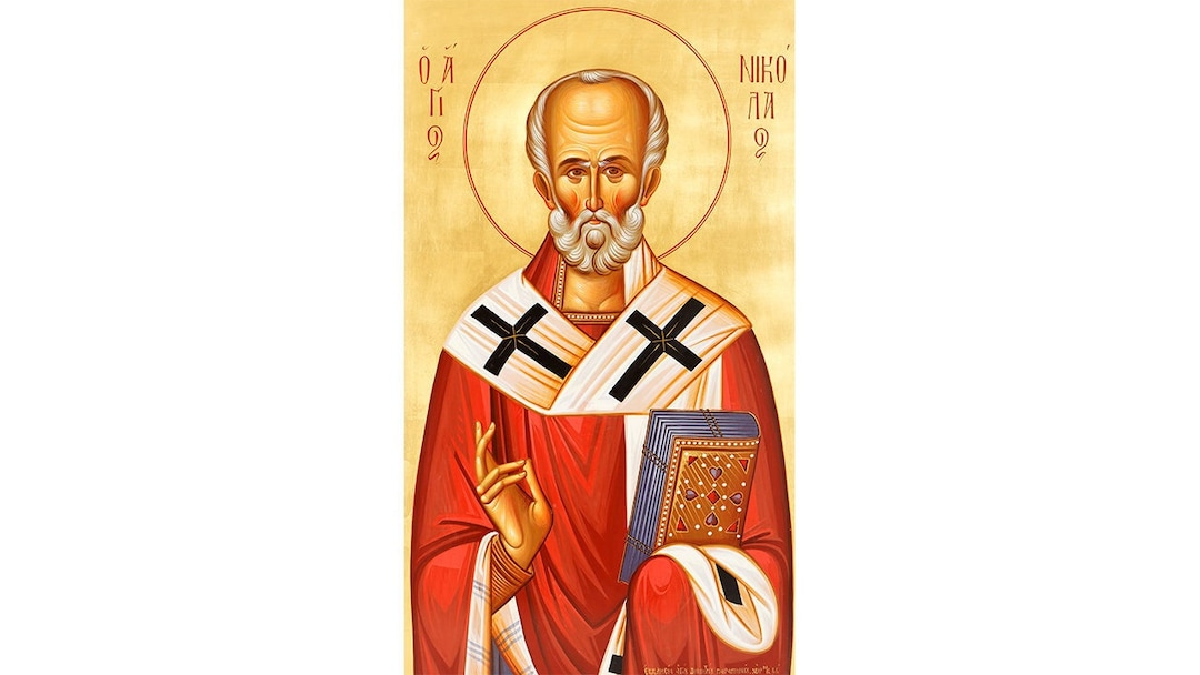 Orthodox Icon St Nicholai, Saint Nicholas of Myra, Holy Father St ...