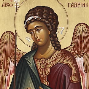 Saint Gabriel Icon, Archangel Gabriel, Man of God, God is Mighty, Greek ...