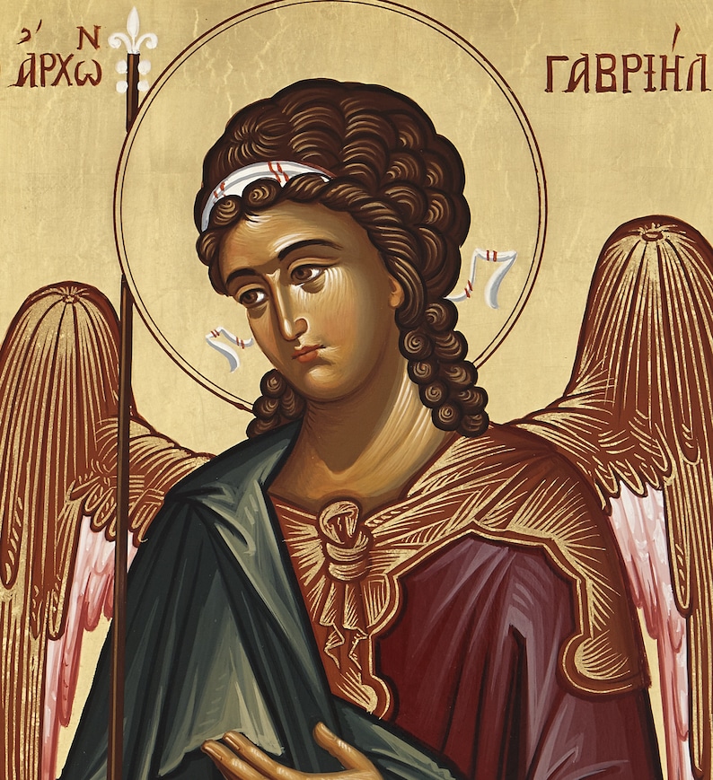 Saint Gabriel Icon Archangel Gabriel Man of God God is | Etsy