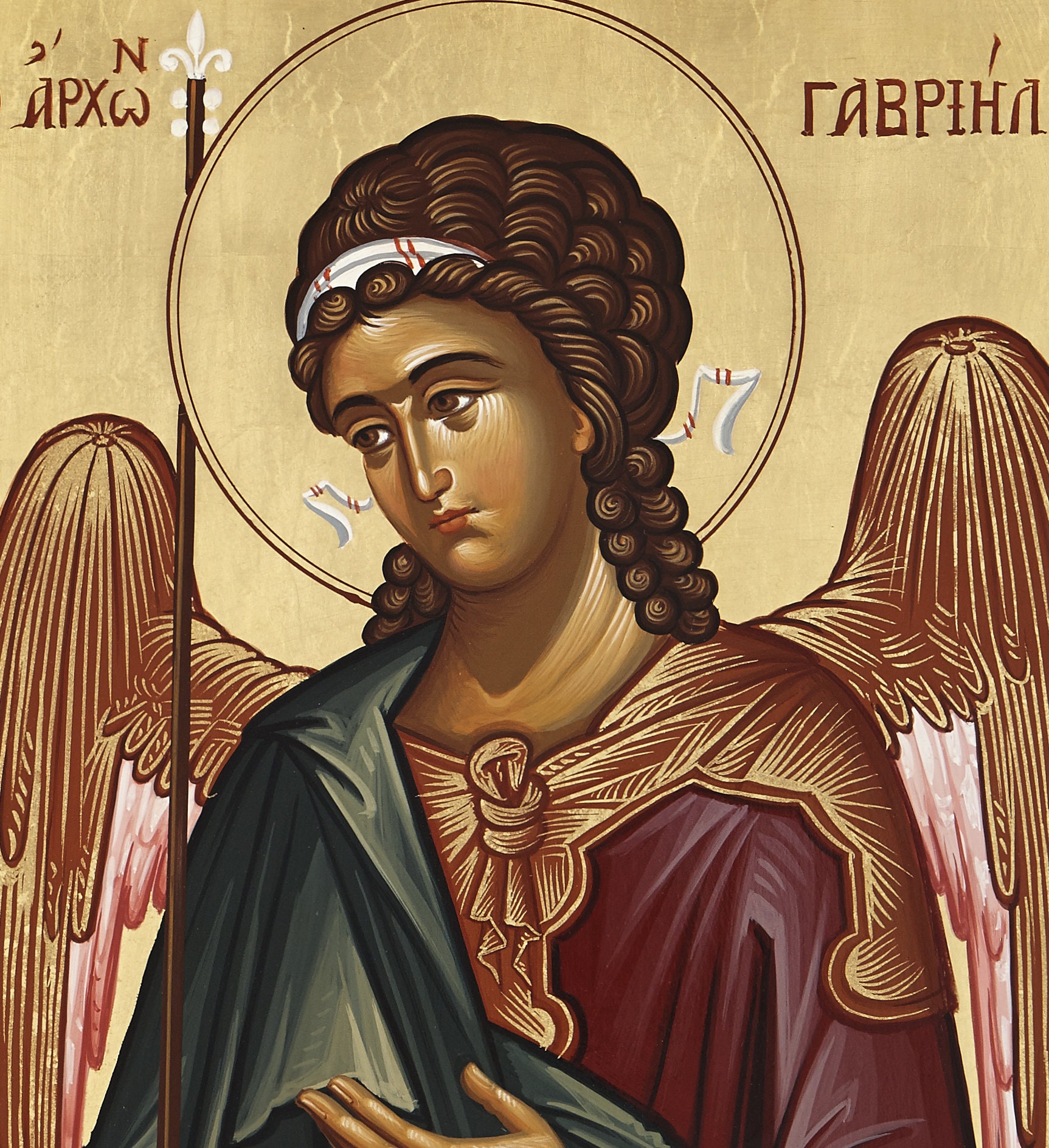 Saint Gabriel Icon, Archangel Gabriel, Man of God, God is Mighty, Greek ...
