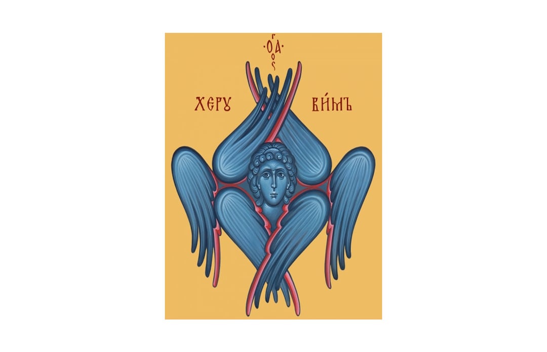 Cherub Icon, Six Winged Cherub, Cherubim Icon, Angelic Symbols, Cherub ...