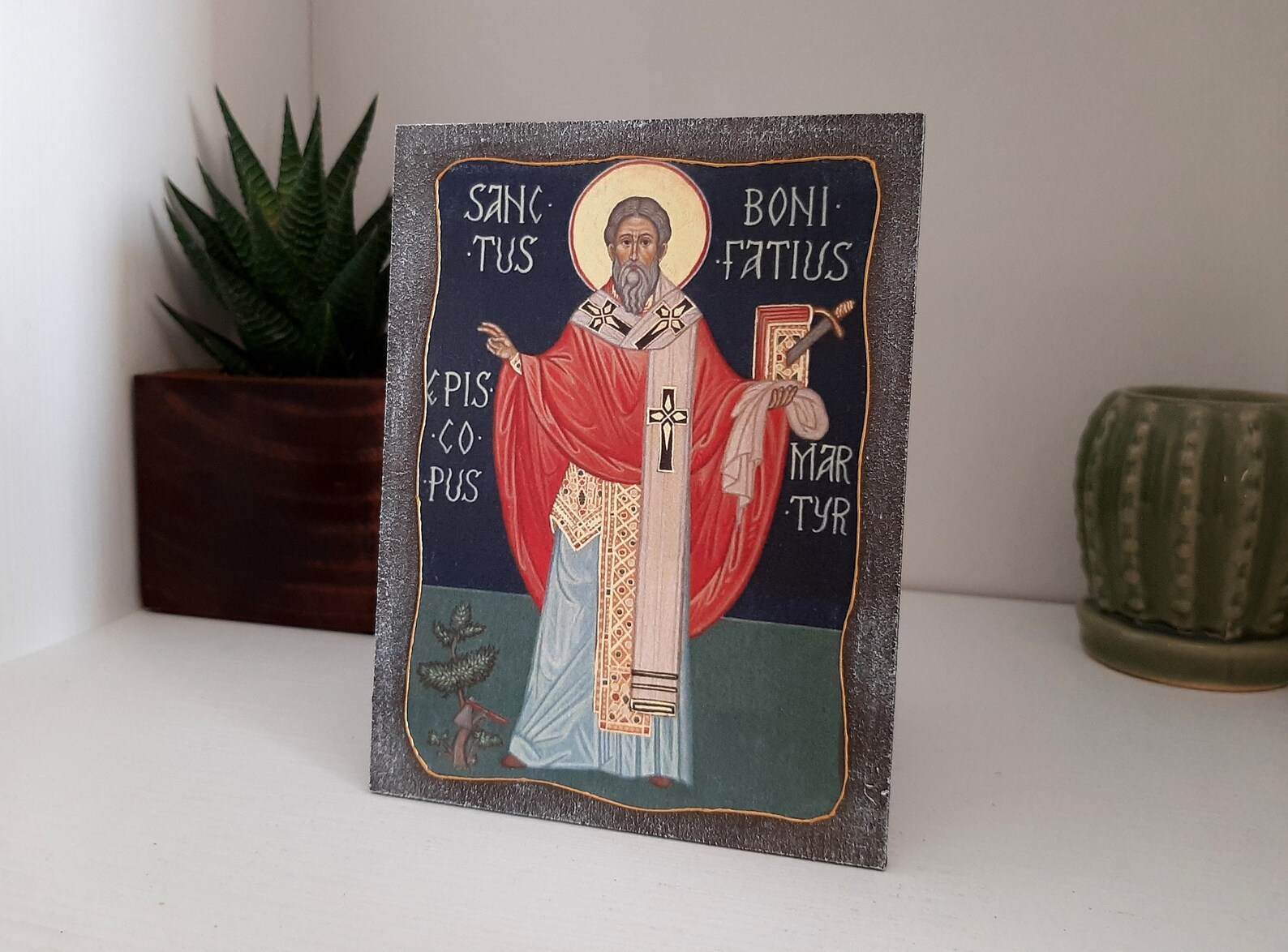 Saint Boniface Saint Bonifatius icon Saint Boniface de | Etsy