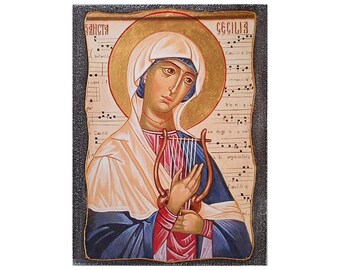 Handmade St Cecilia Statue: Patron of Music and Musicians - Etsy