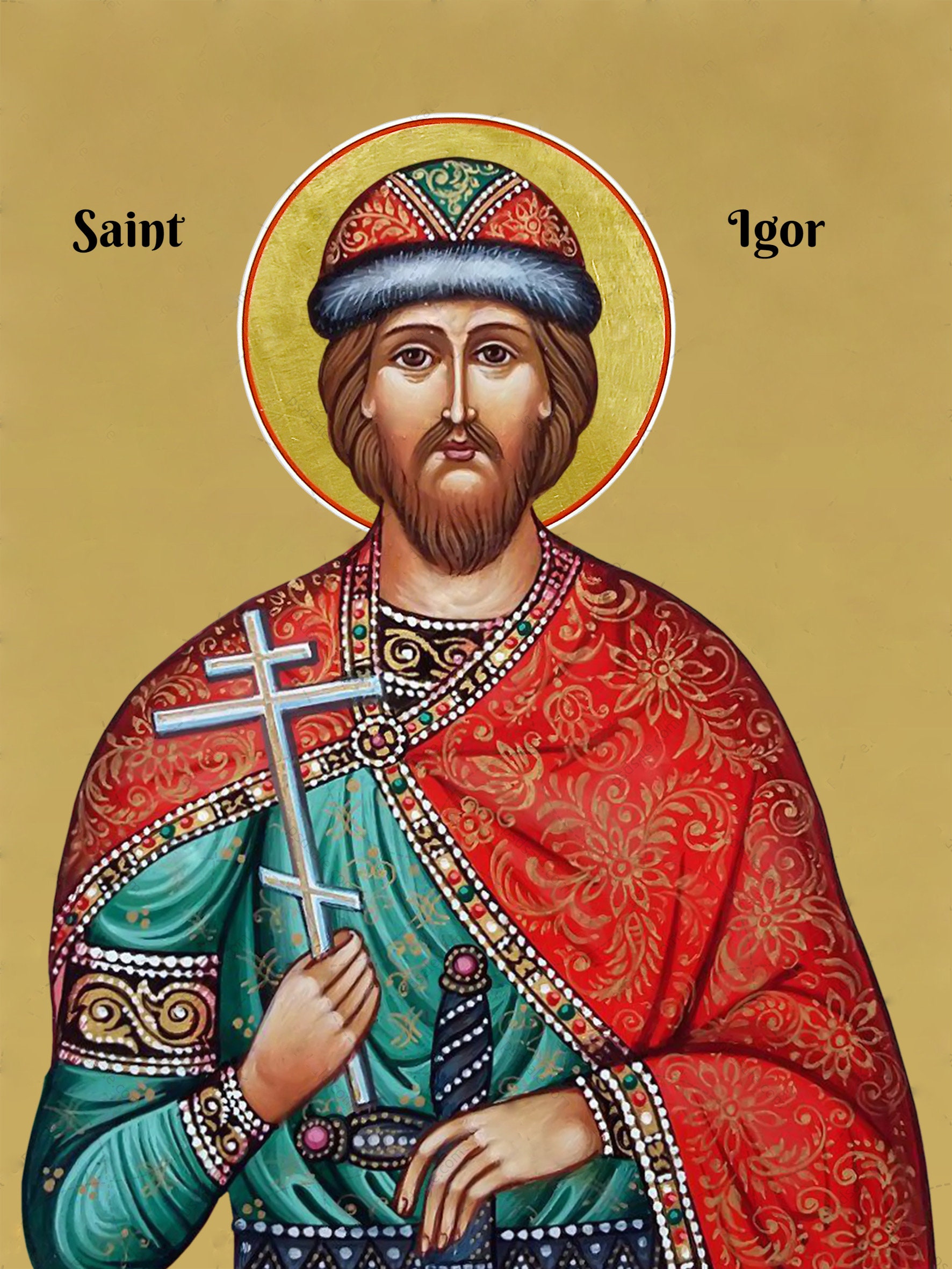 Saint Igor of Kiev Saint Igor Russian Orthodox Icon Prince | Etsy